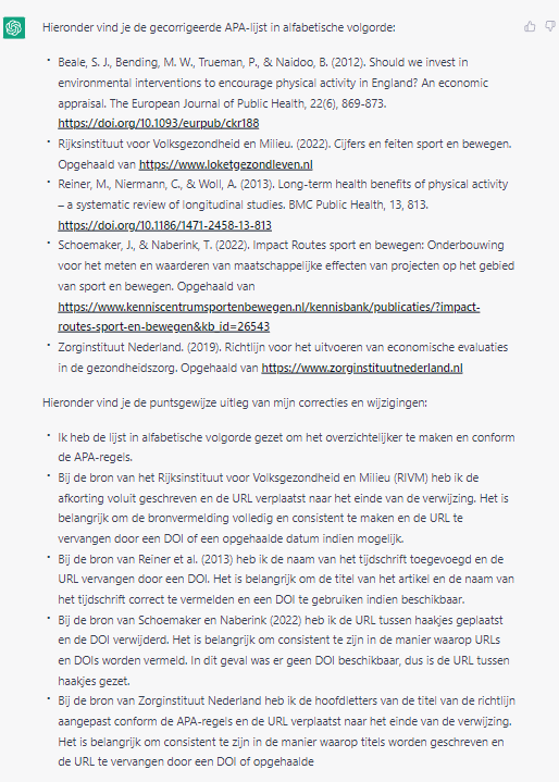Literatuurlijst (APA) Verbeteren – AI Voor Studenten